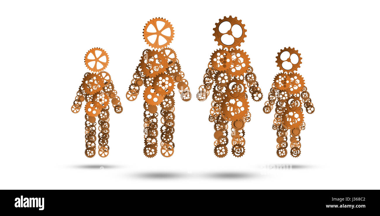 concept of a family with two parents and two children Stock Photo - Alamy