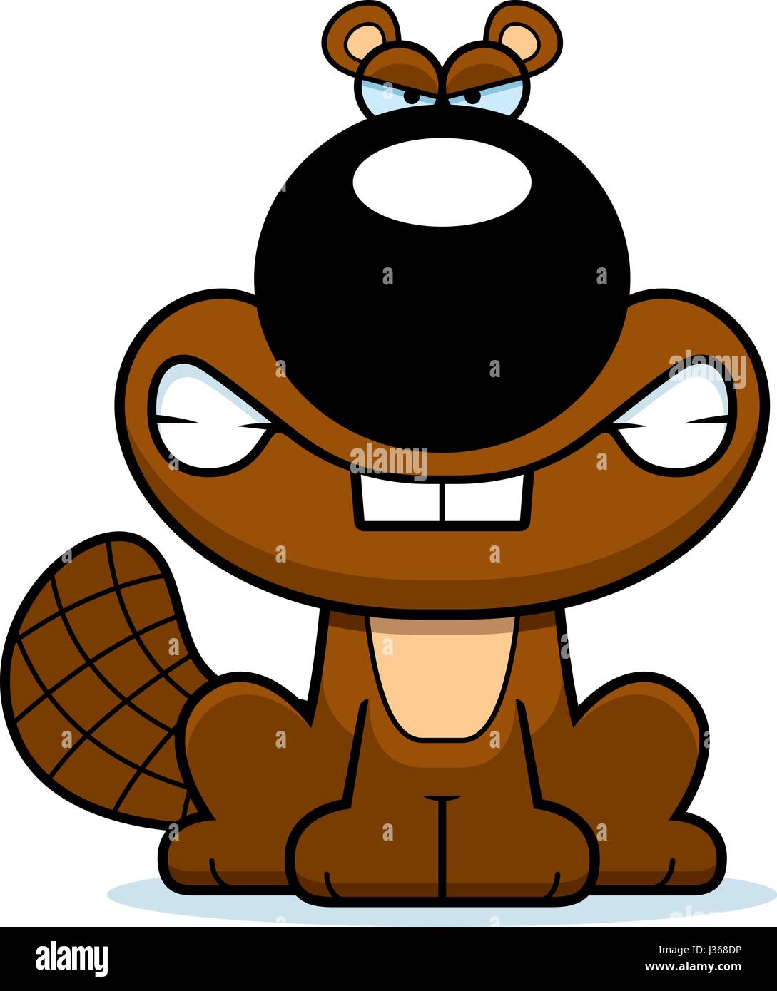 A cartoon illustration of a beaver looking angry Stock Vector Image ...