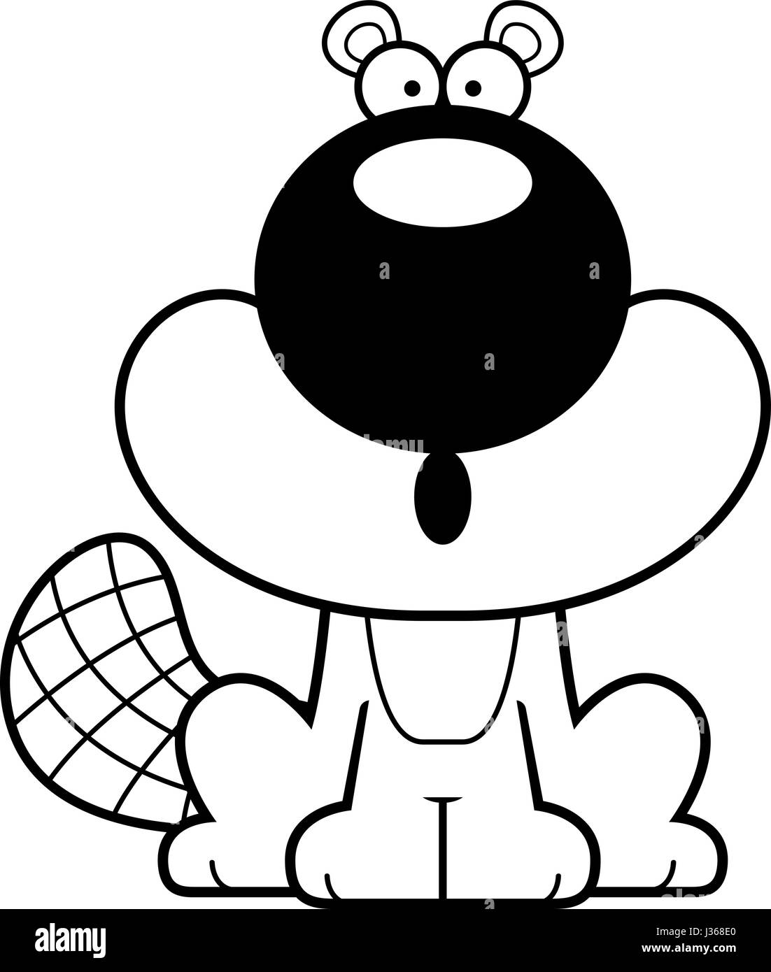 A cartoon illustration of a beaver looking surprised Stock Vector Image ...