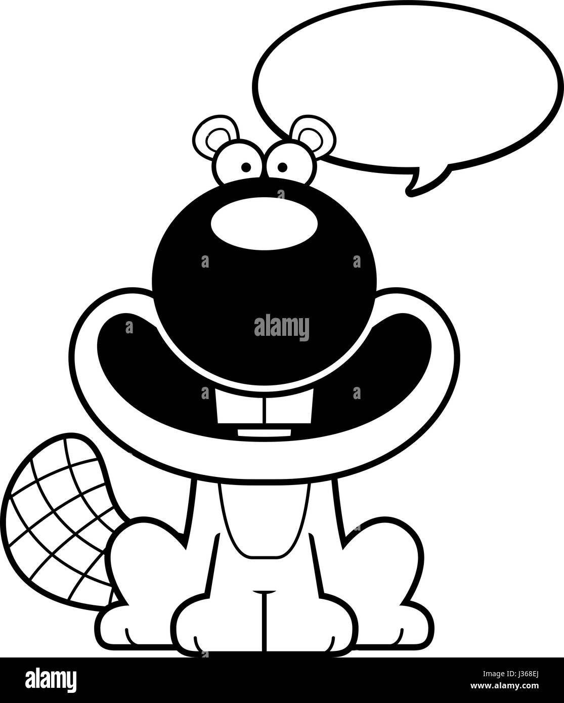 A cartoon illustration of a beaver talking Stock Vector Image & Art - Alamy