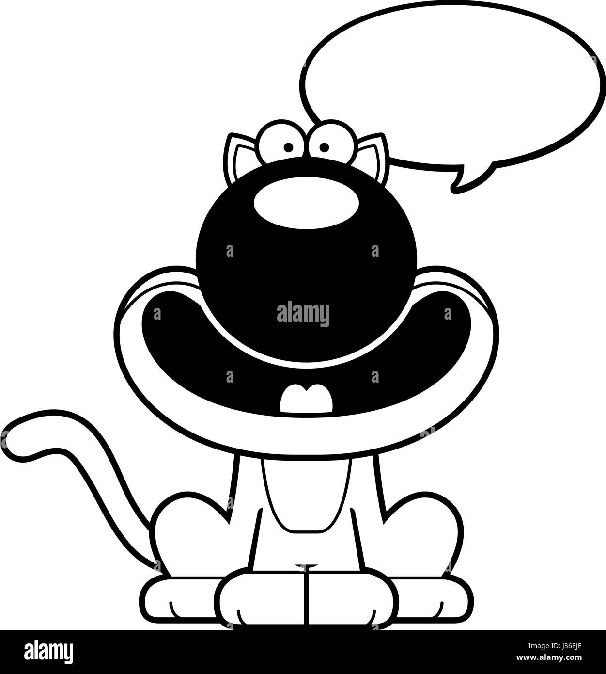 A cartoon illustration of a cat talking Stock Vector Image & Art - Alamy