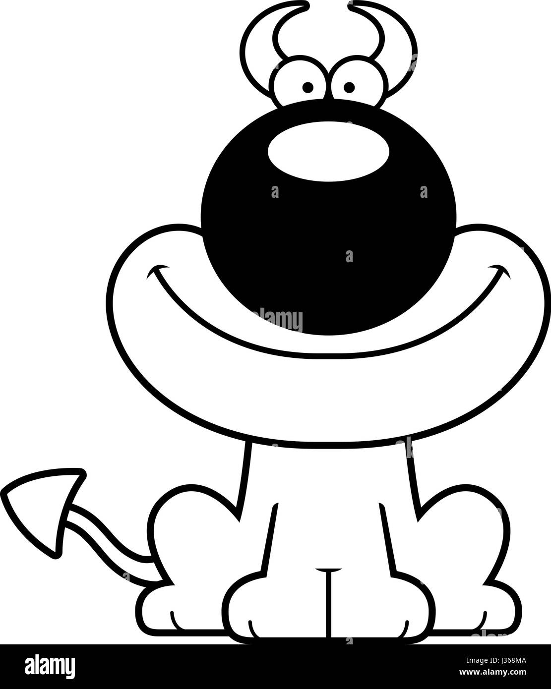 A cartoon illustration of a devil smiling Stock Vector Image & Art - Alamy