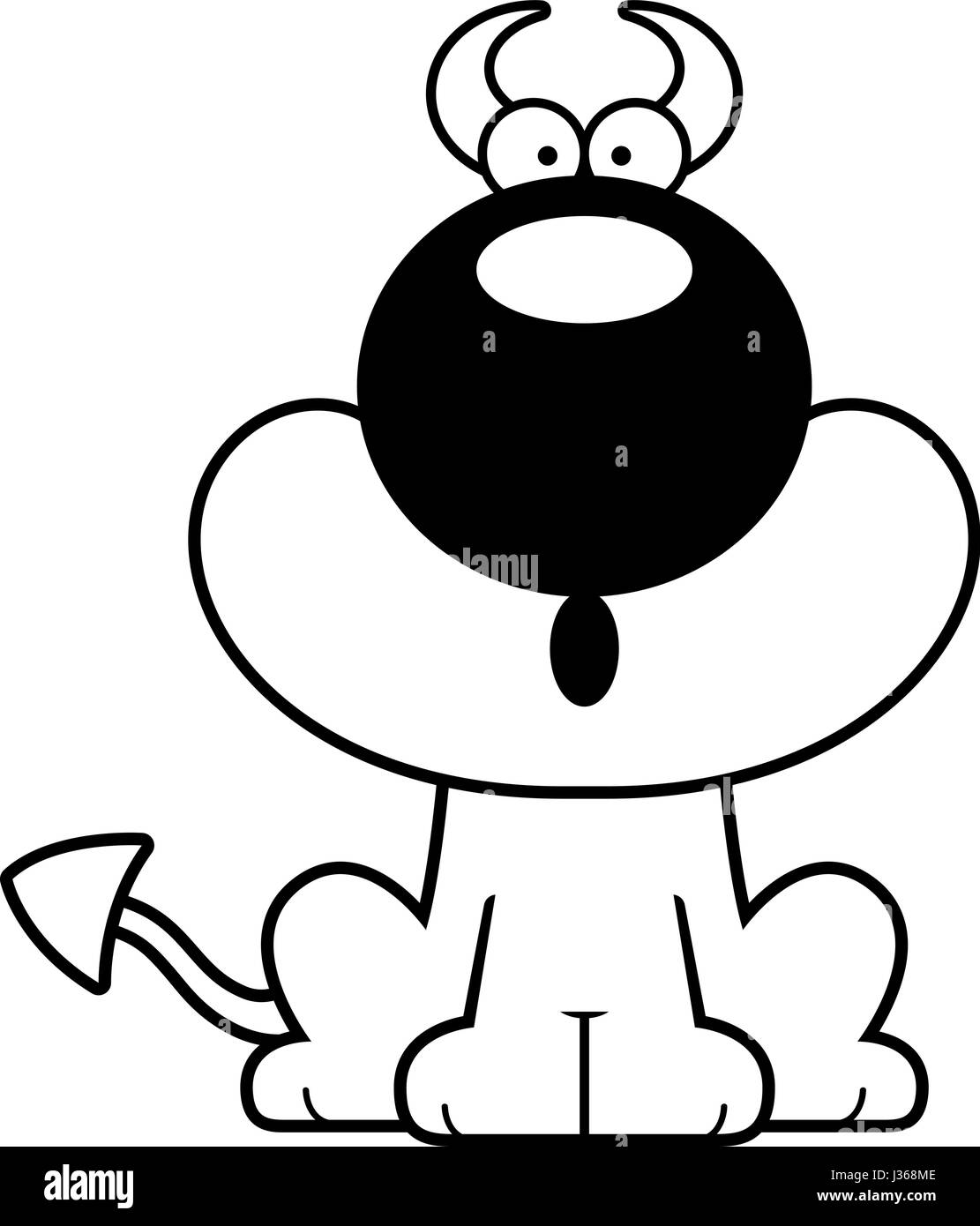 A cartoon illustration of a devil looking surprised Stock Vector Image ...