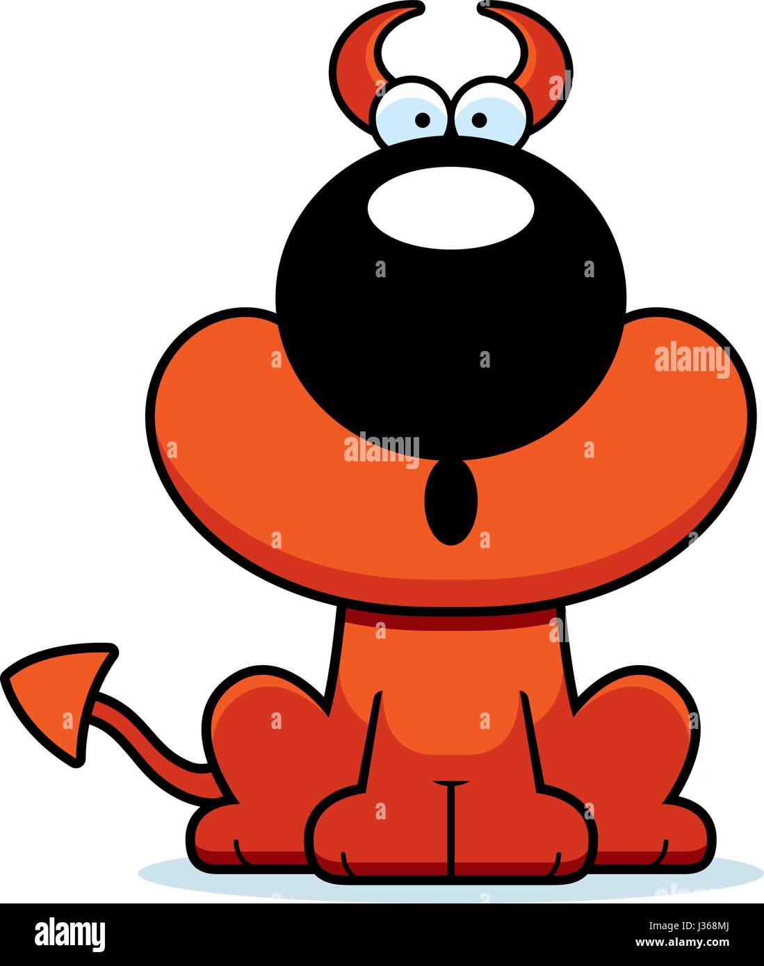 A cartoon illustration of a devil looking surprised Stock Vector Image ...