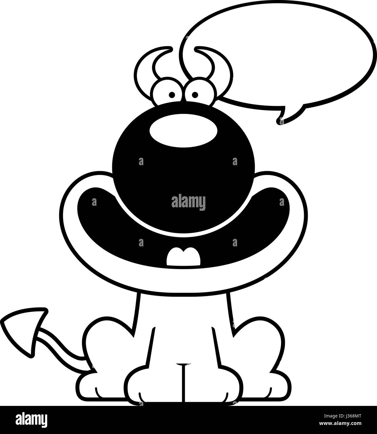 A cartoon illustration of a devil talking Stock Vector Image & Art - Alamy