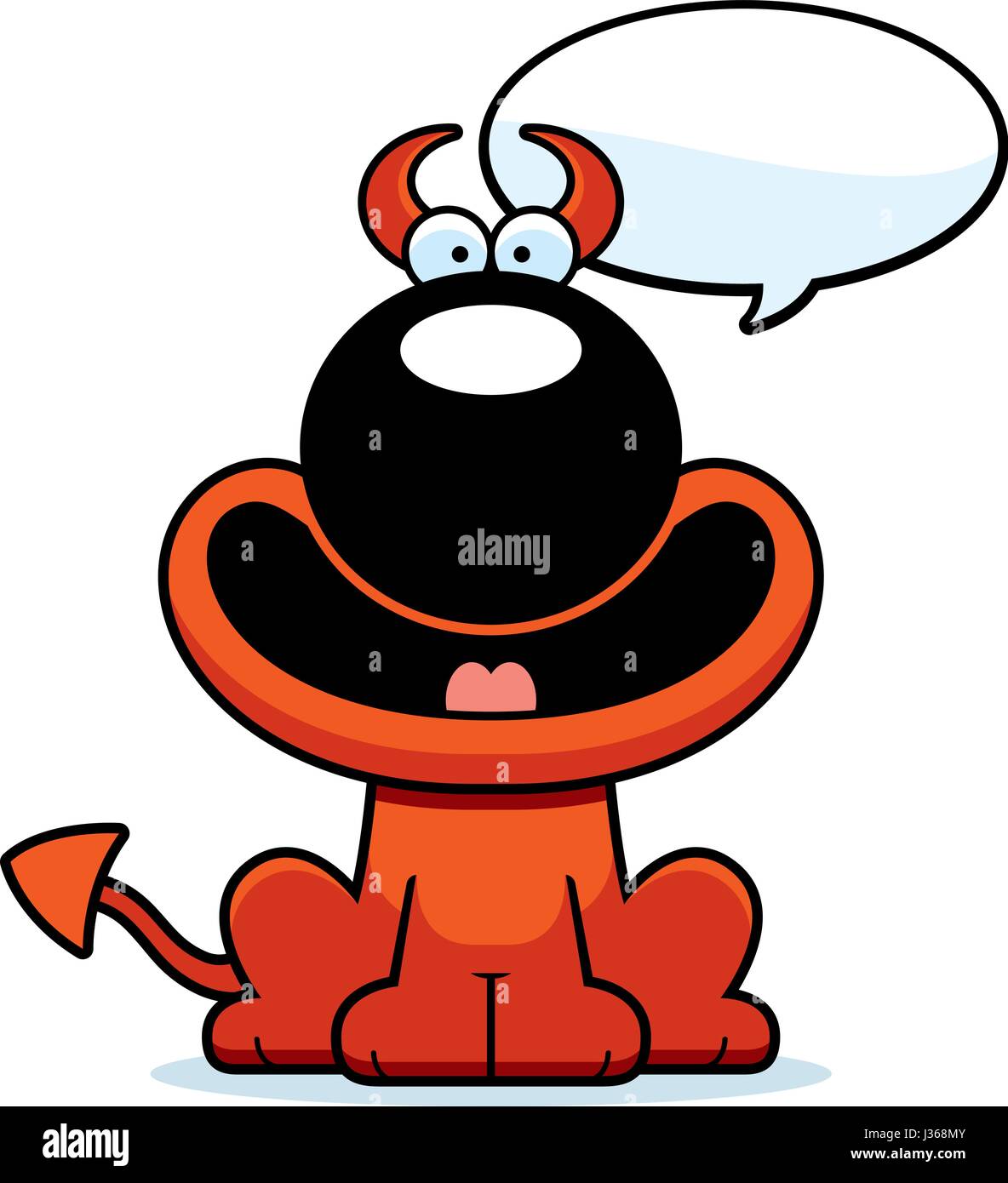 A cartoon illustration of a devil talking Stock Vector Image & Art - Alamy