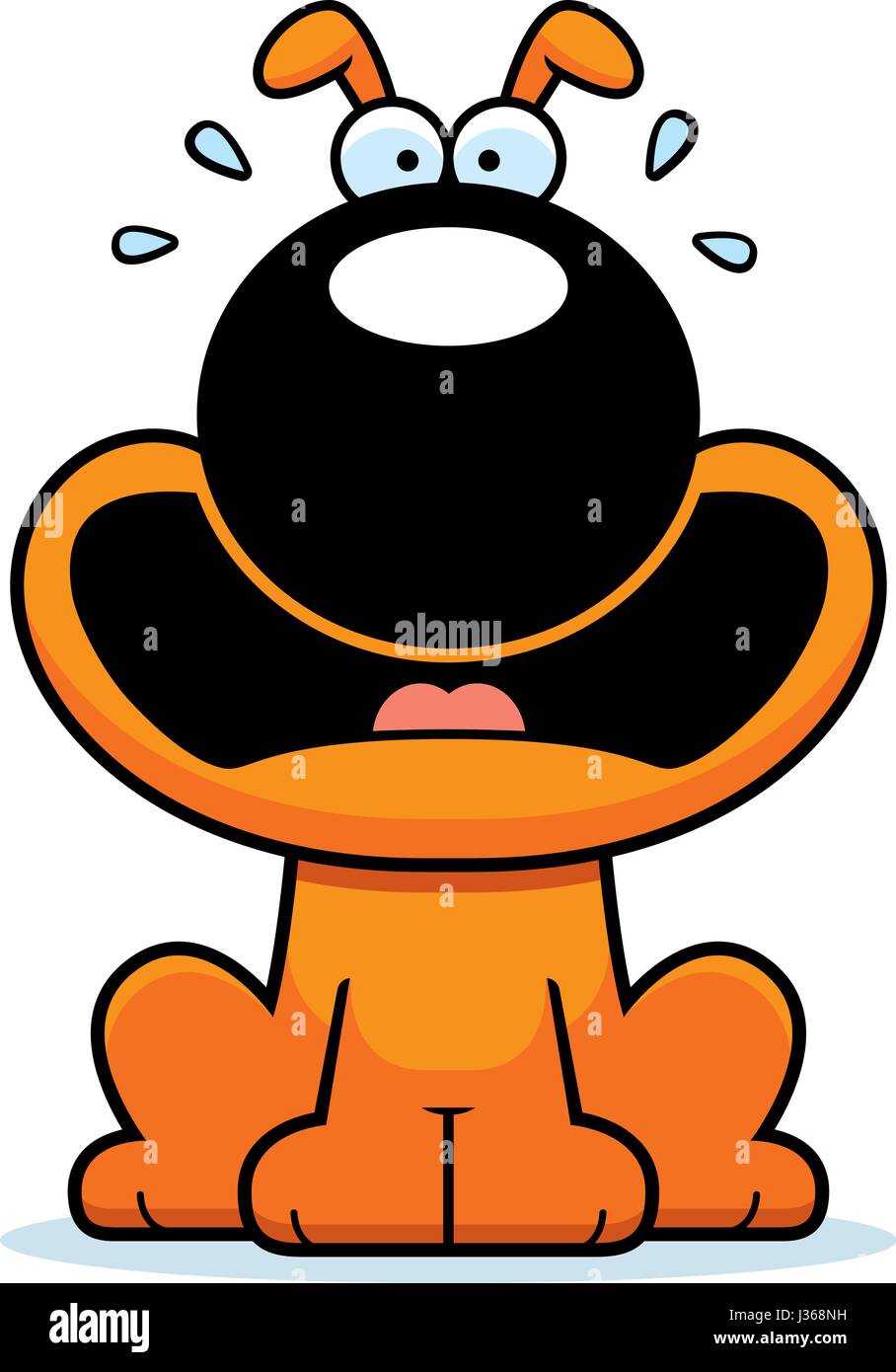 Cartoon Dog Running Scared