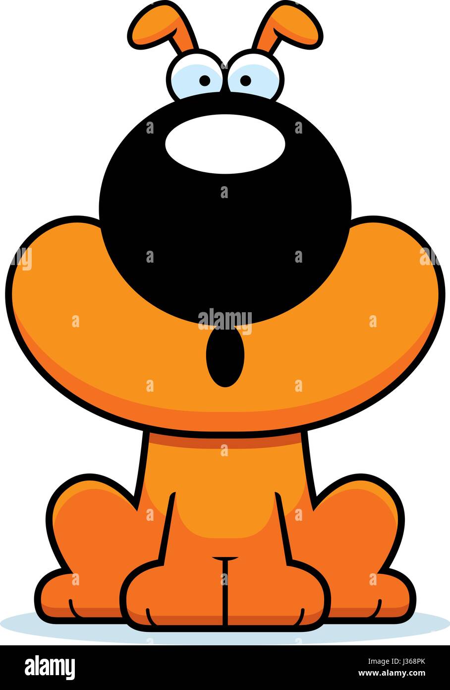 A cartoon illustration of a dog looking surprised Stock Vector Image ...