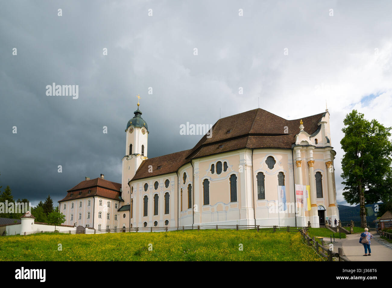 Steingaden, Germany - June 5, 2016: Beautiful view of famous oval ...
