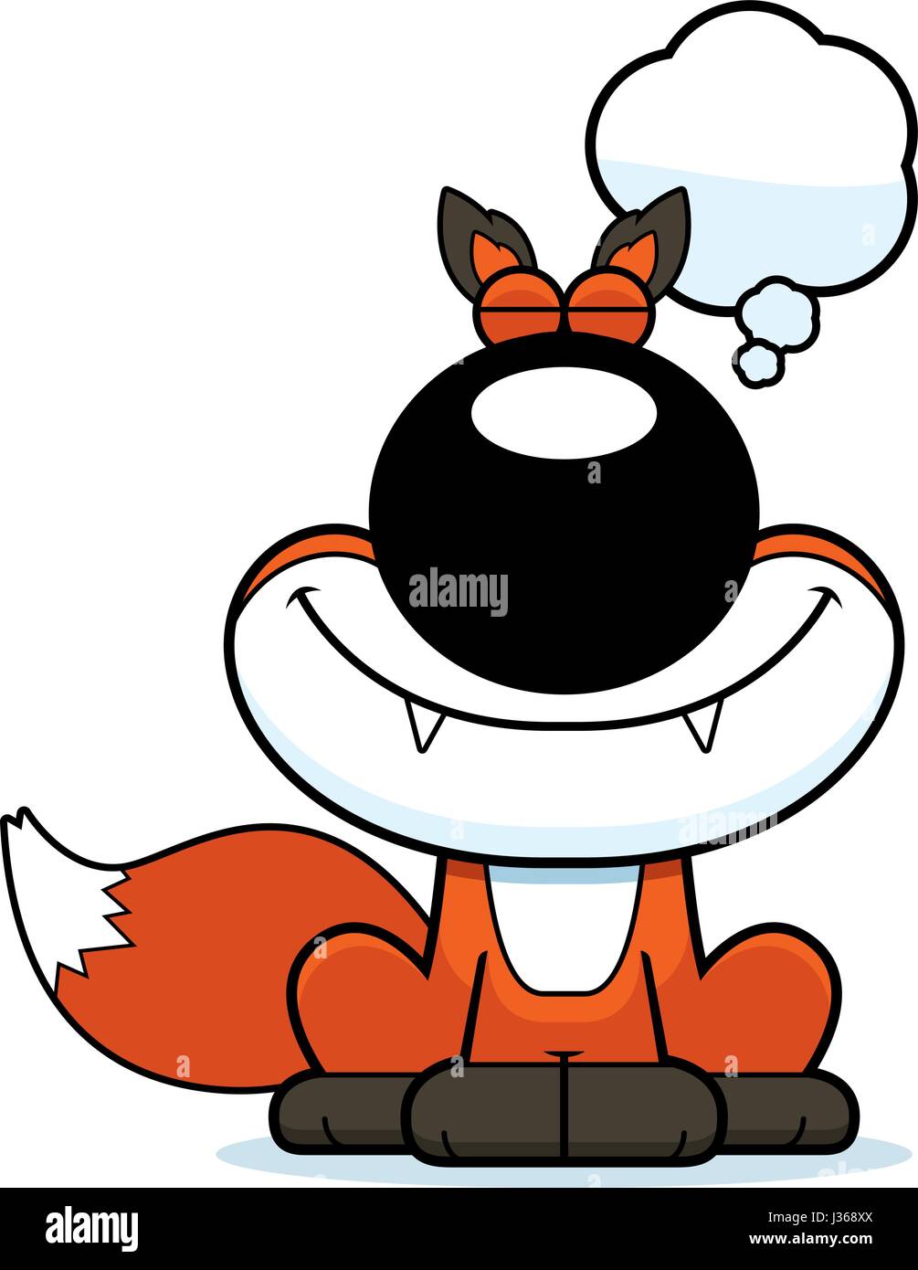 A cartoon illustration of a fox dreaming Stock Vector Image & Art - Alamy