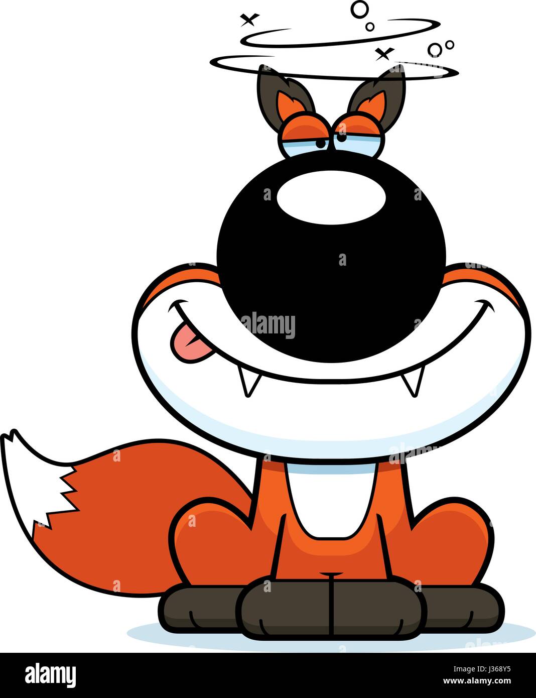 A cartoon illustration of a fox looking drunk Stock Vector Image & Art ...