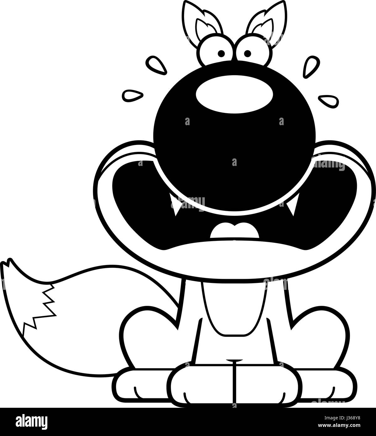 A cartoon illustration of a fox looking scared Stock Vector Image & Art ...