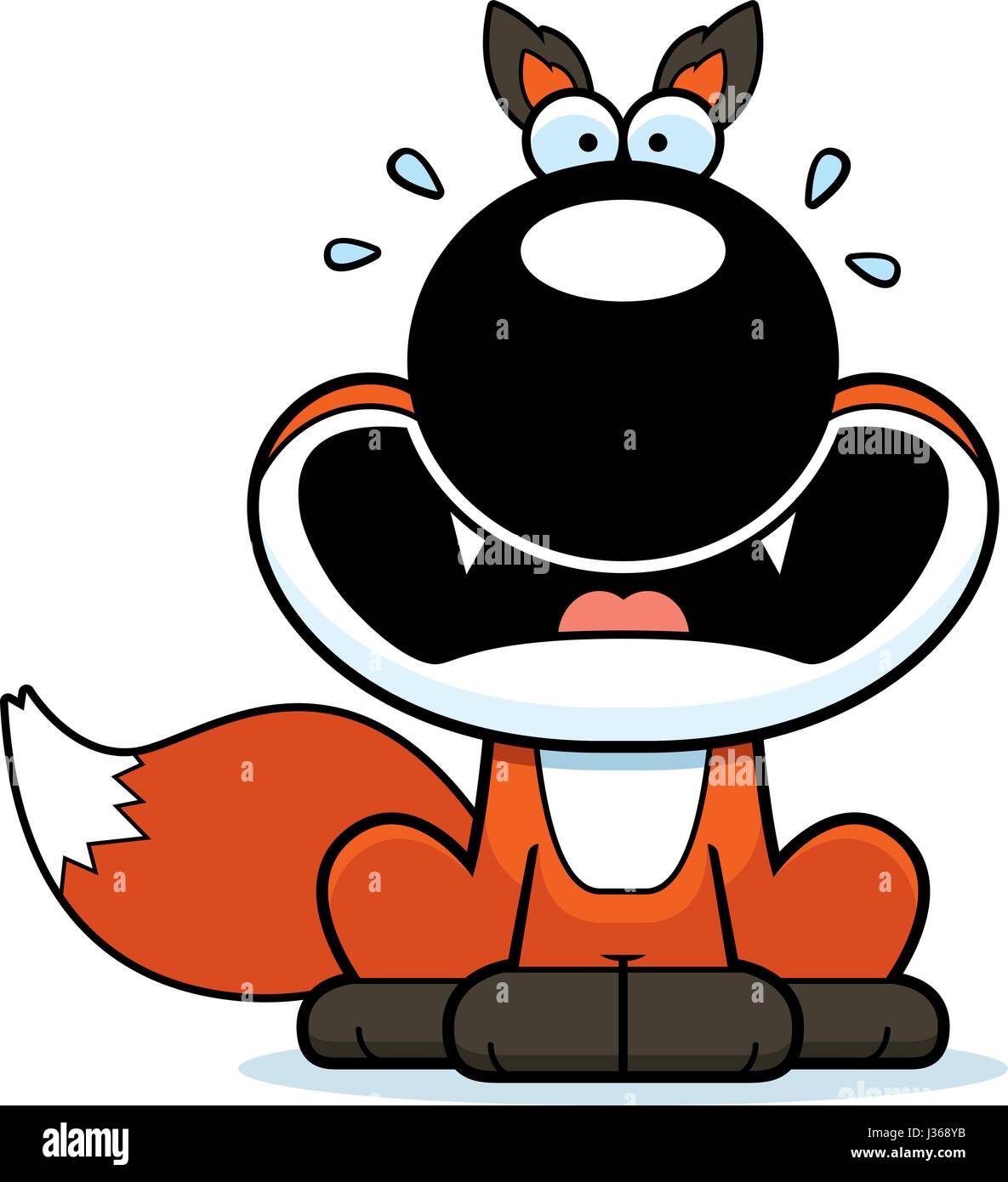 A cartoon illustration of a fox looking scared Stock Vector Image & Art ...