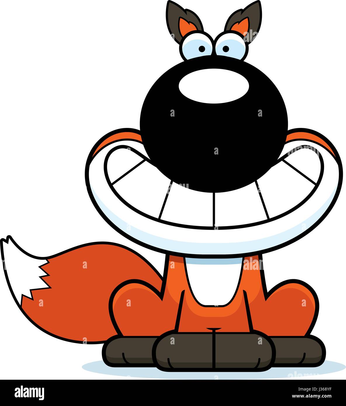 Cartoon illustration fox looking happy hi-res stock photography and ...