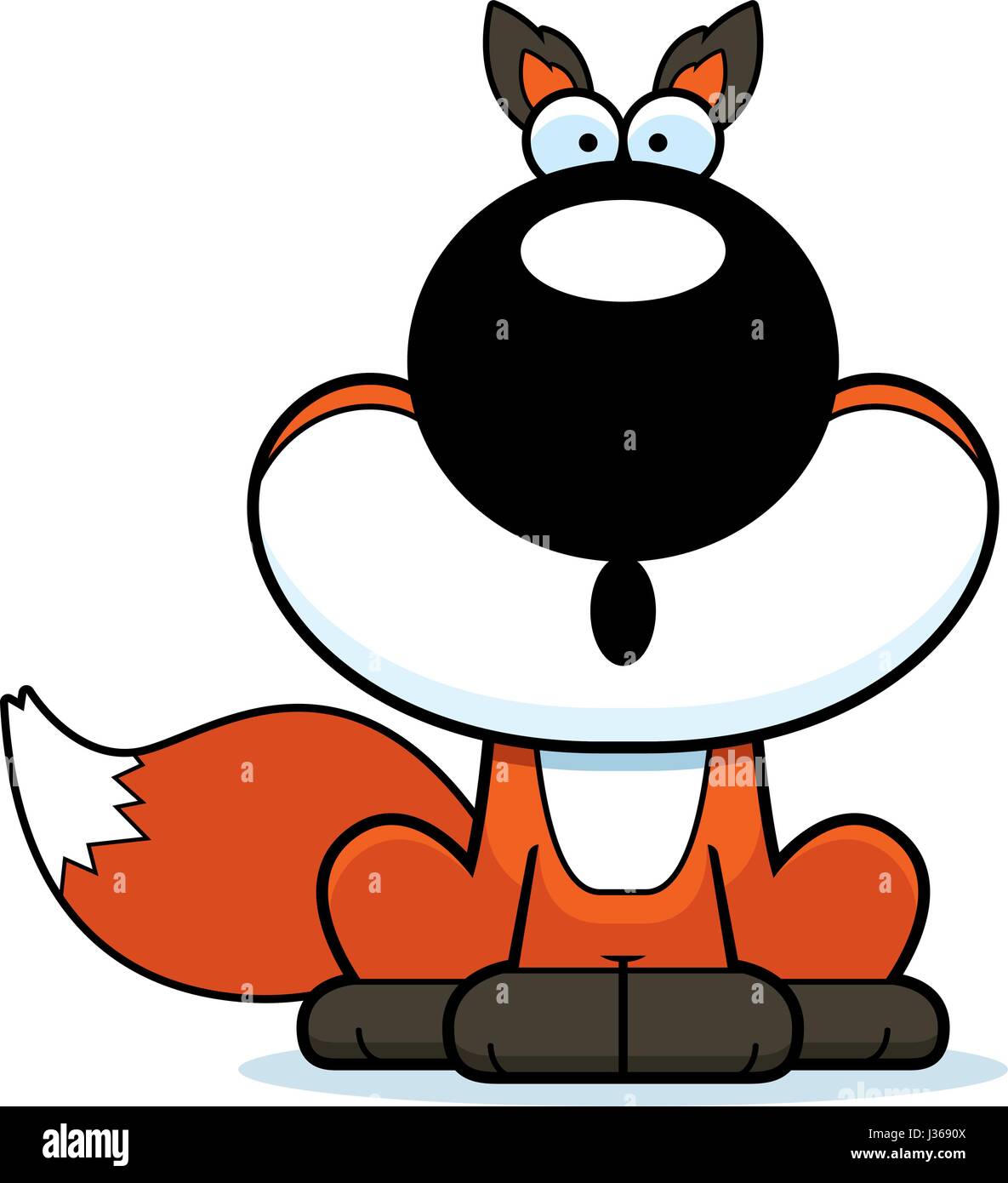 A cartoon illustration of a fox looking surprised Stock Vector Image ...