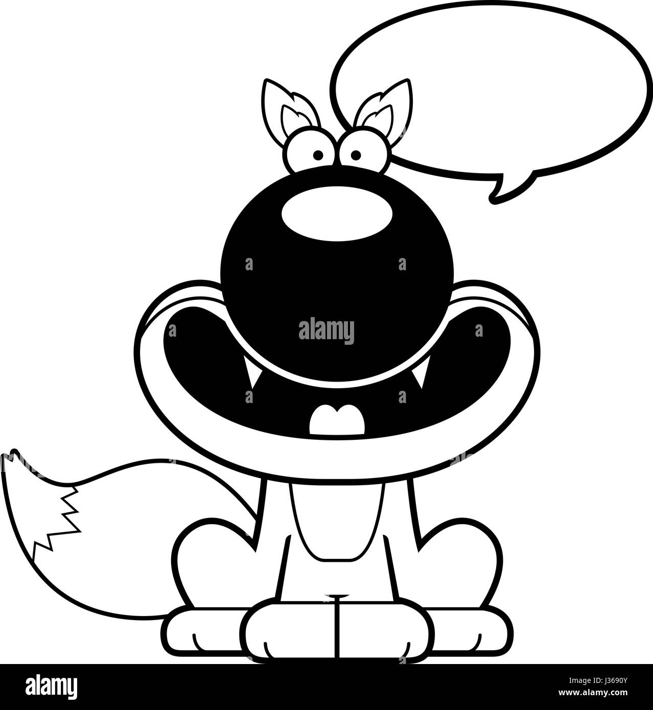 A cartoon illustration of a fox talking Stock Vector Image & Art - Alamy