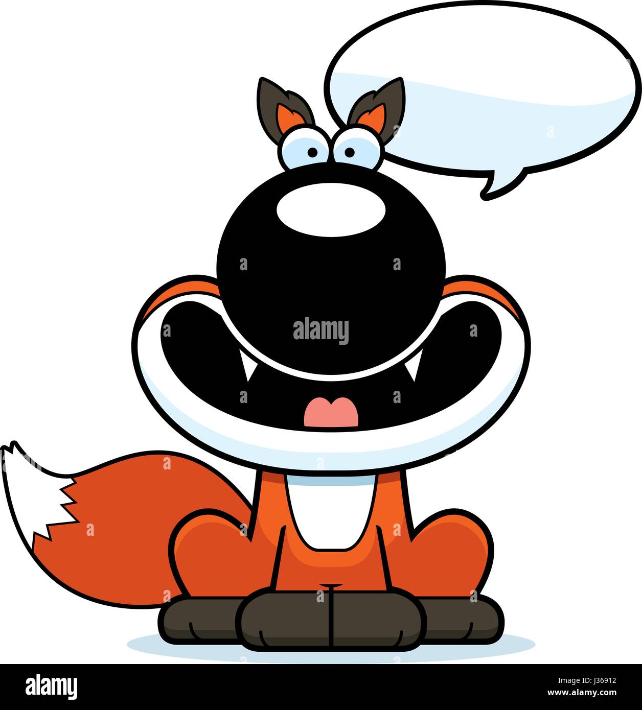 A cartoon illustration of a fox talking Stock Vector Image & Art - Alamy