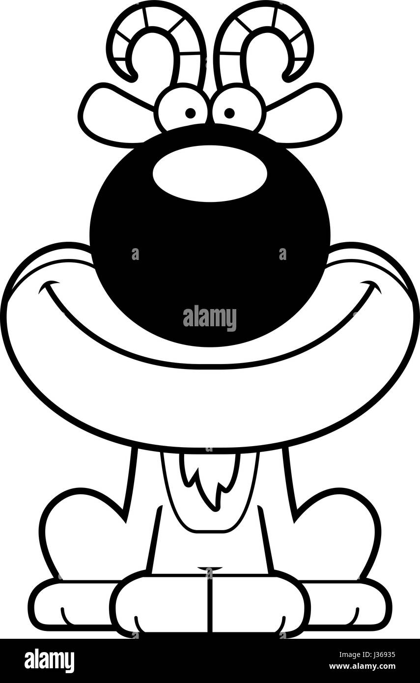 A cartoon illustration of a goat smiling Stock Vector Image & Art - Alamy