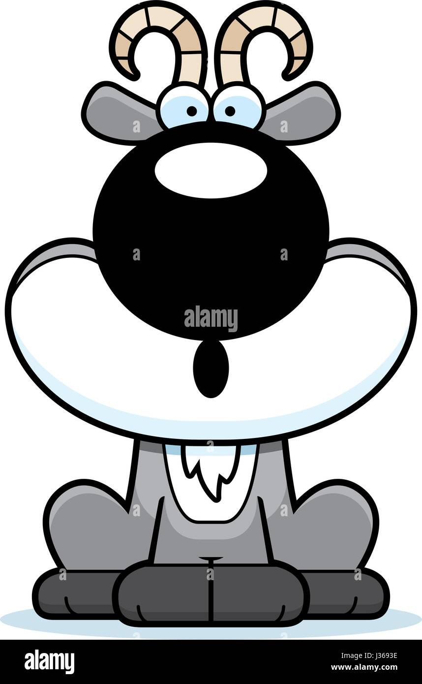 Startled goat Stock Vector Images - Alamy