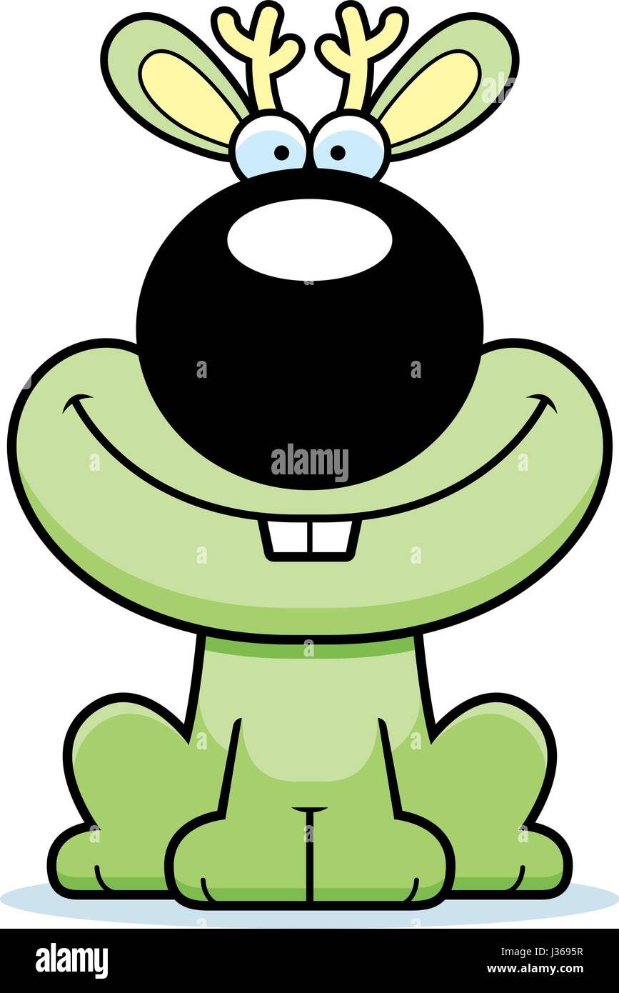 A cartoon illustration of a jackalope smiling Stock Vector Image & Art ...