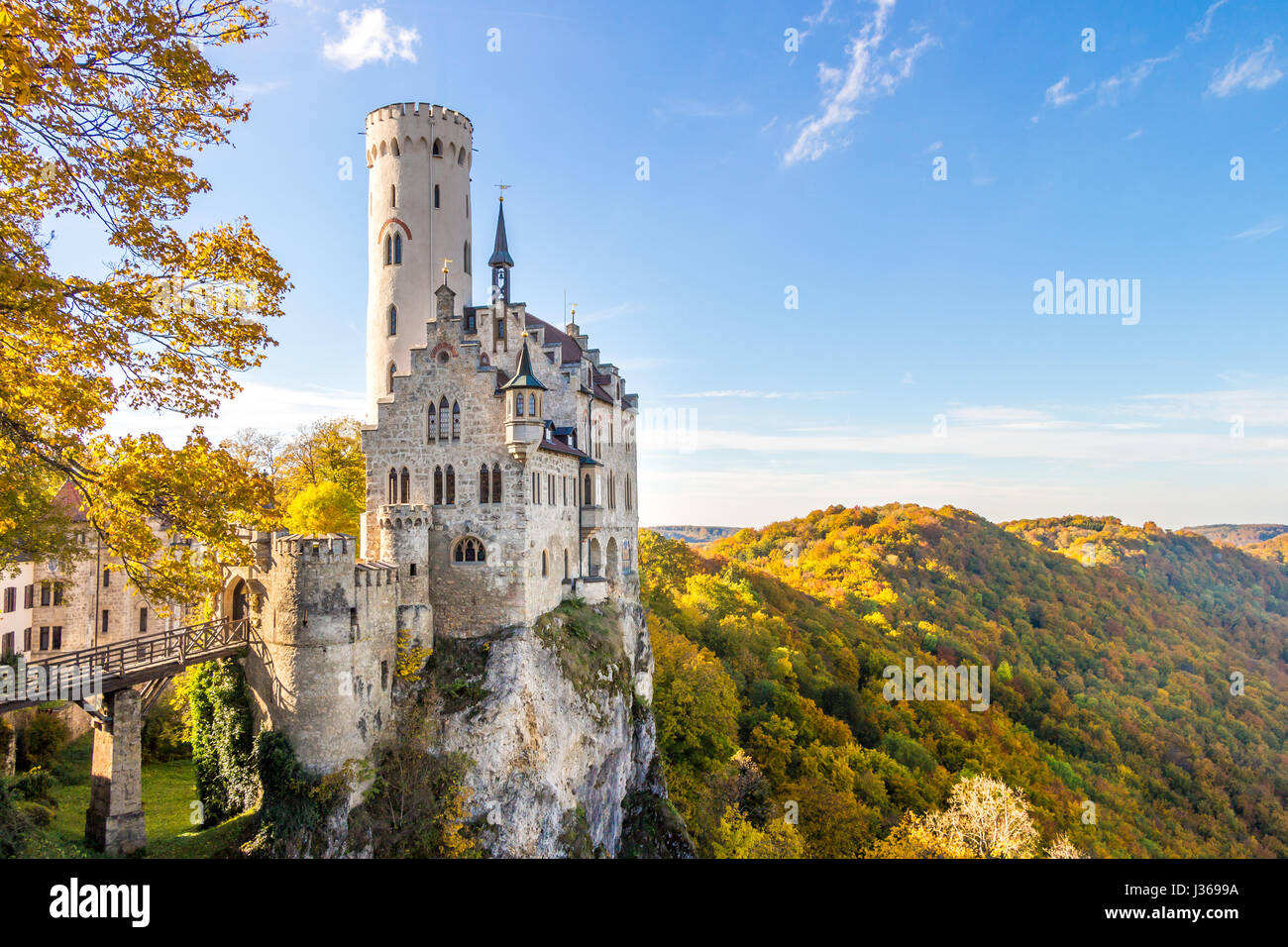 Schloss Lichtenstein Castle Germany Fairytale Stock Photo - Alamy