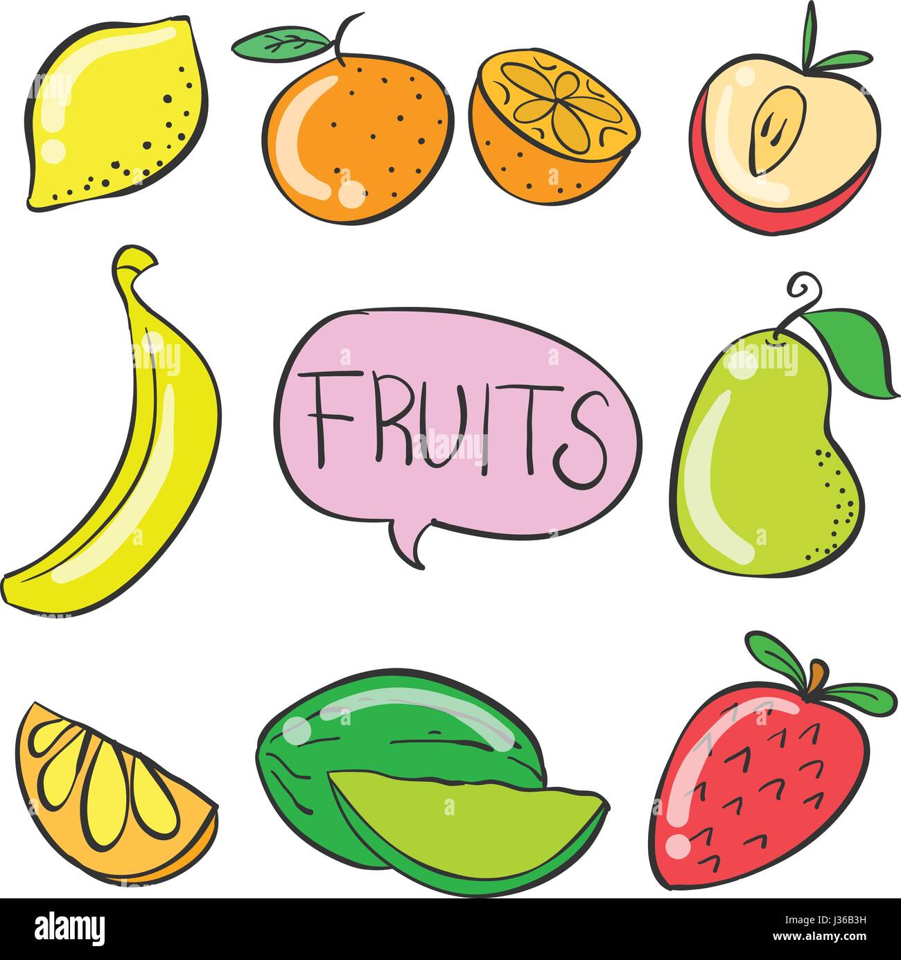 Illustration vector of fruit various doodles Stock Vector Image & Art ... Illustration vector of fruit various doodles Stock Vector Image & Art ...