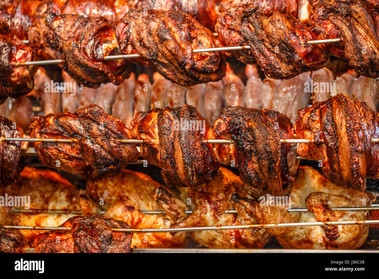Spit roasted meat hi-res stock photography and images - Alamy