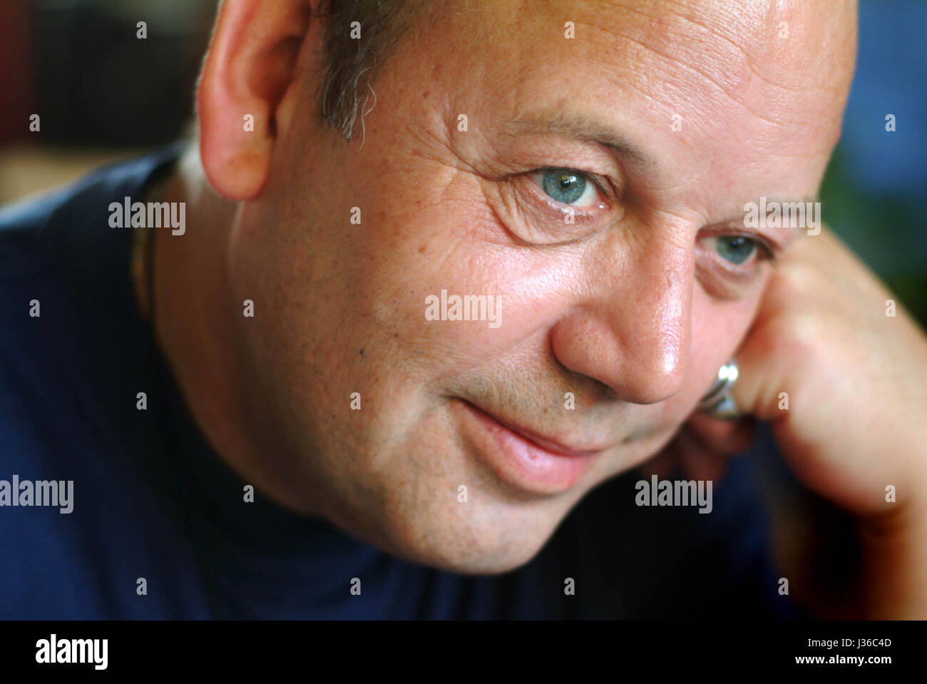 Poet Tony Anderson at his home in West Tisbury, Wiltshire, UK Stock ...