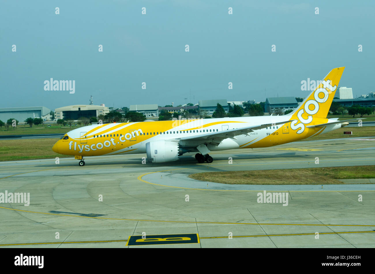 Scoot Boeing 787 Dreamliner aircraft at Don Meung Airport, Bangkok ...