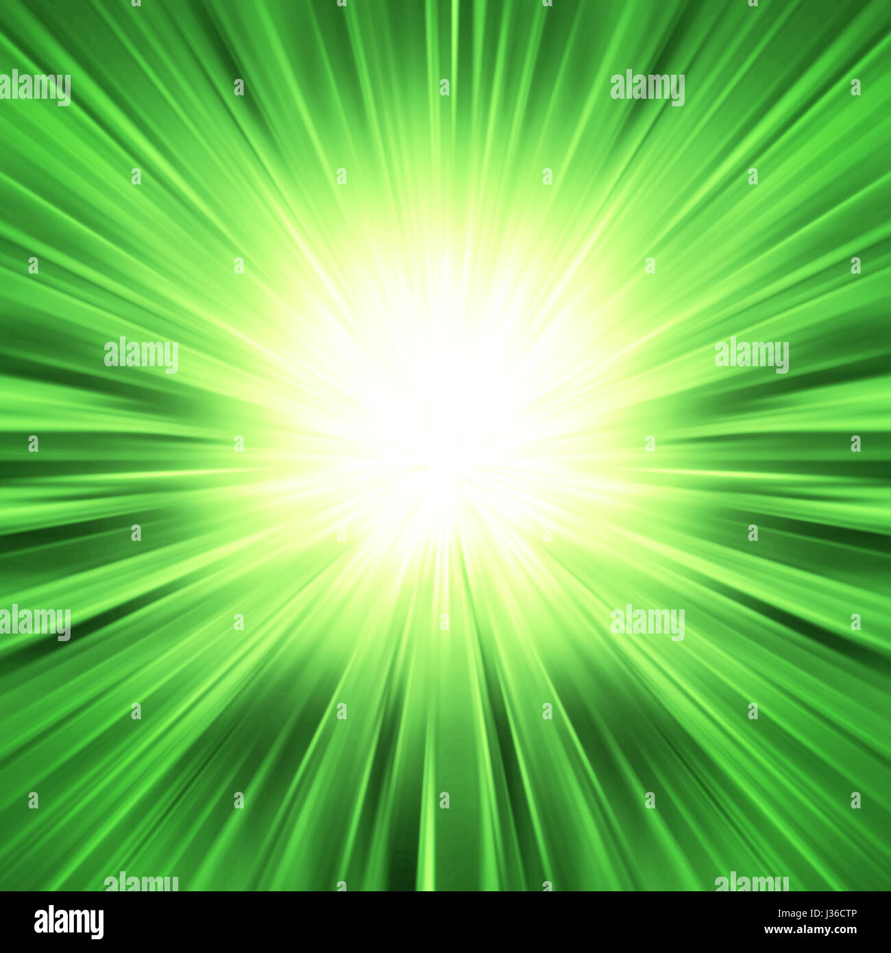 Green light burst Stock Photo - Alamy