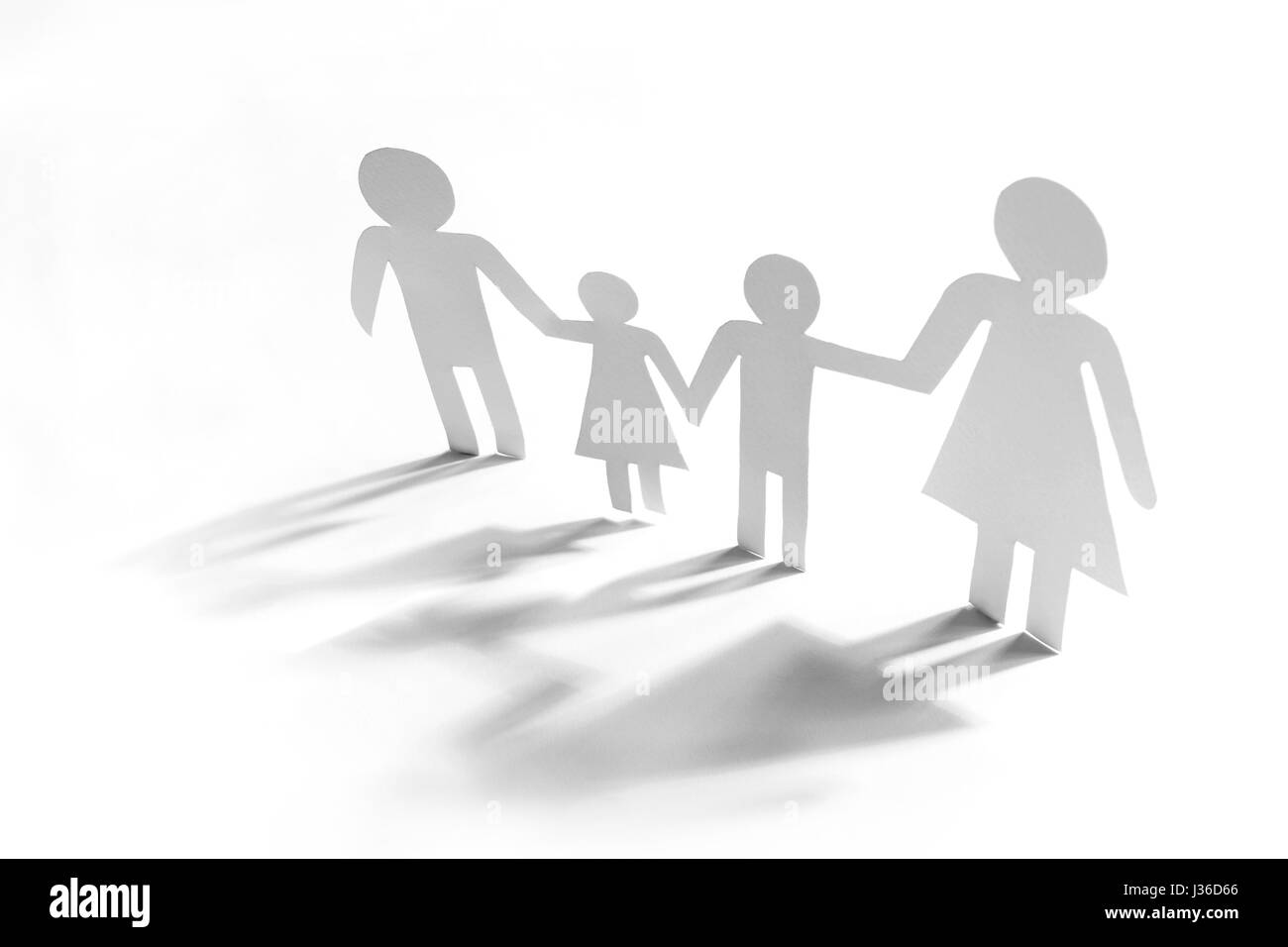 Mother father and two children Cut Out Stock Images & Pictures - Alamy