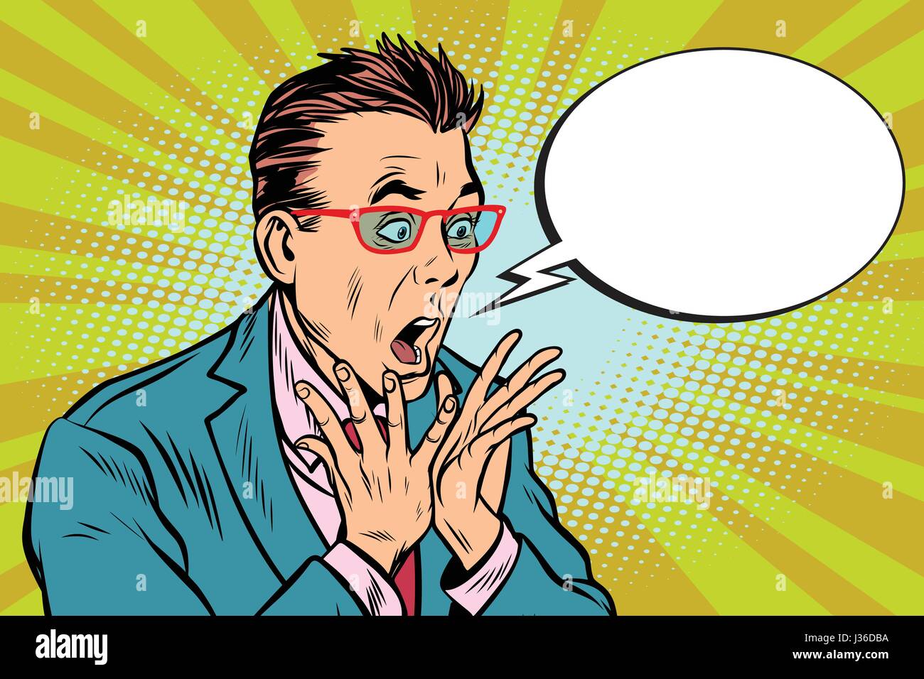 Shock surprise crazy scream Stock Vector Images - Alamy