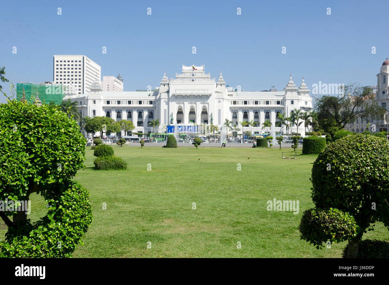 CIty Hall, Colonial Buildings, Yangon, Myanmar Stock Photo - Alamy