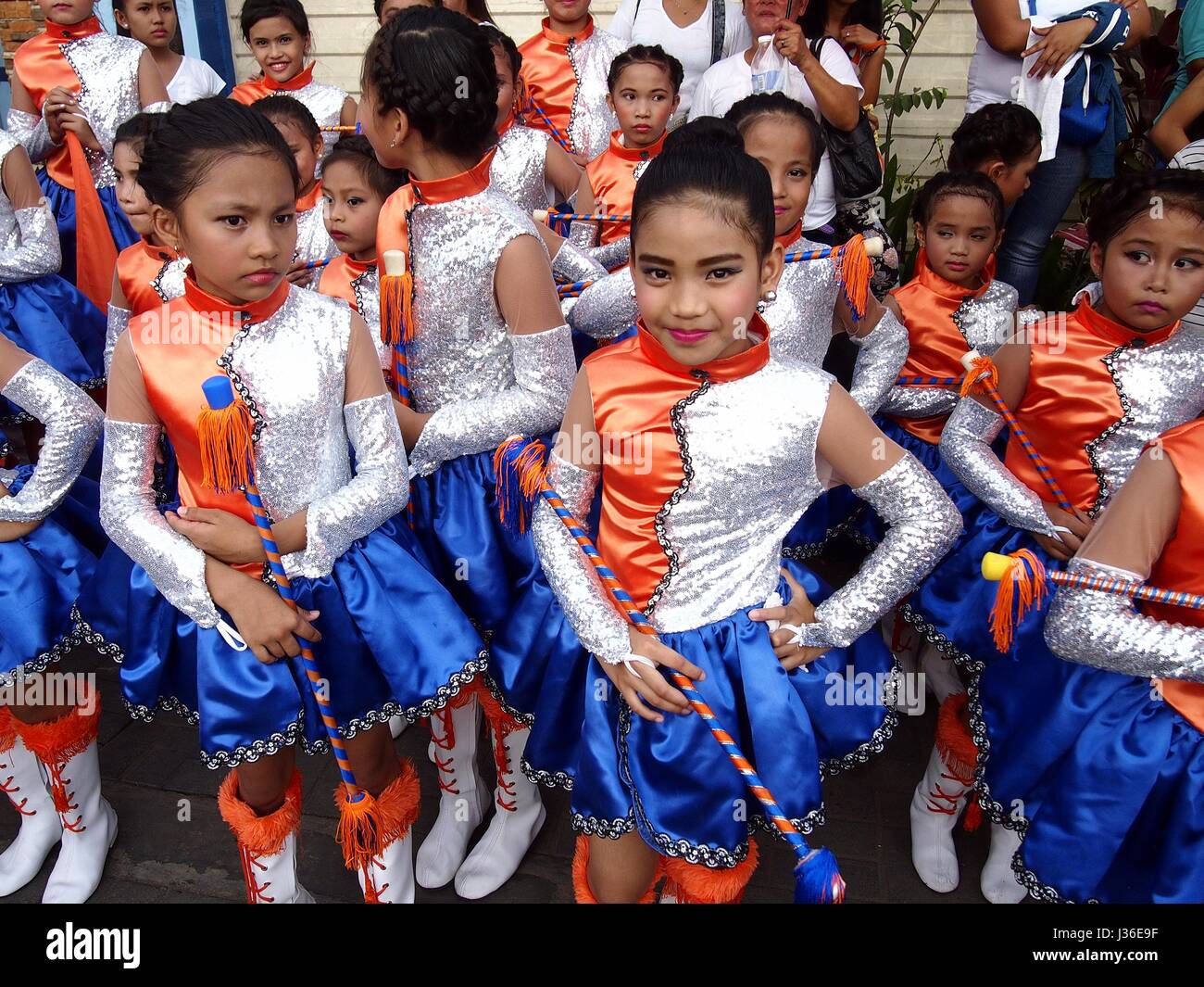 ANTIPOLO CITY, PHILIPPINES - MAY 1, 2017: Parade participants in their ...
