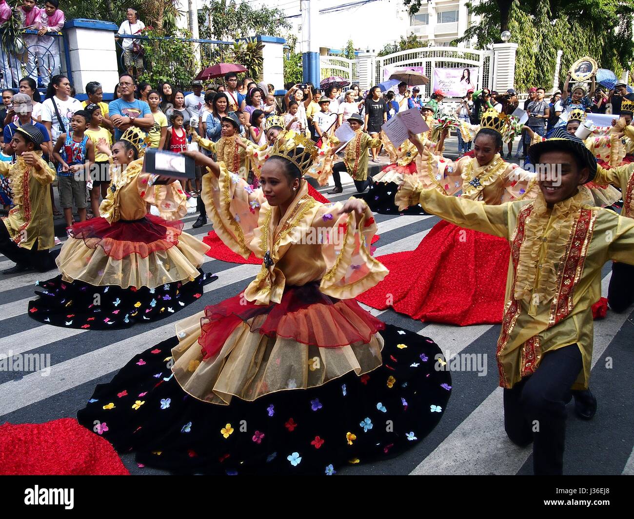 ANTIPOLO CITY, PHILIPPINES - MAY 1, 2017: Parade participants in their ...