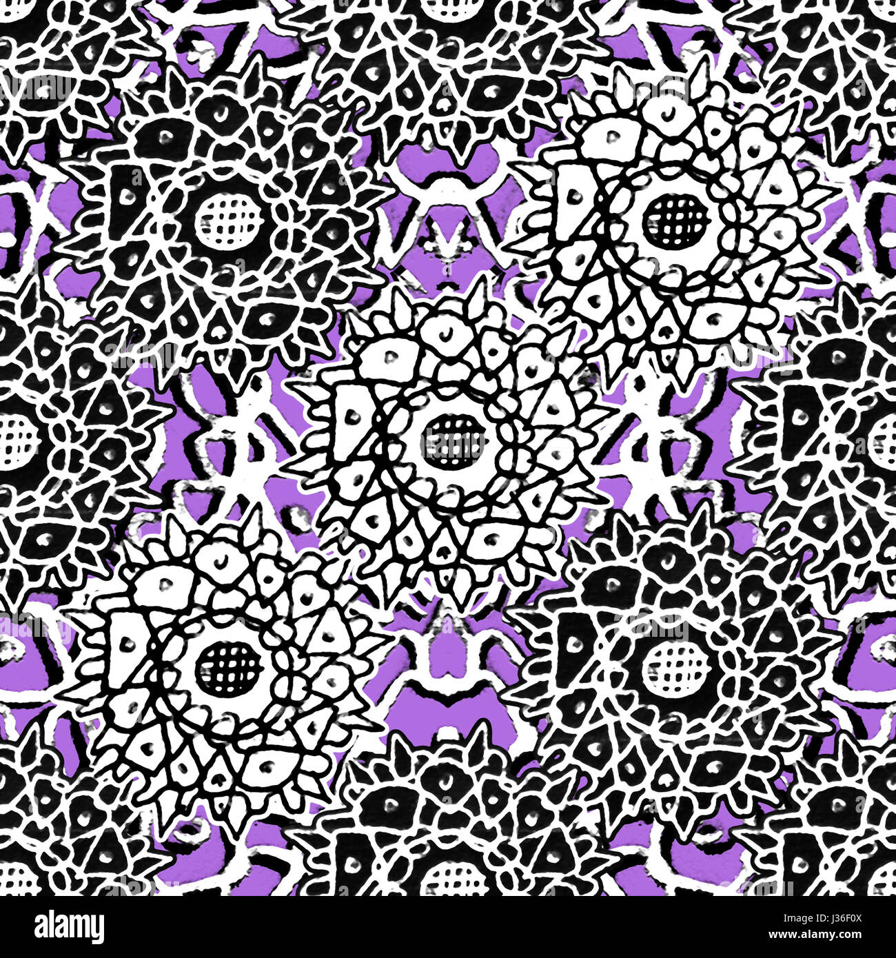 Mixed media collage technique stars motif hand draw graphic ornate ...