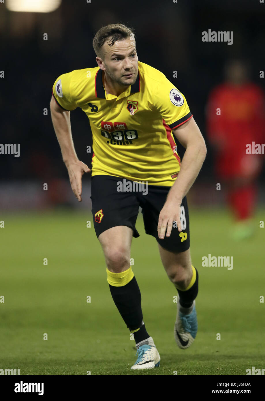 Tom Cleverley, Watford Stock Photo - Alamy
