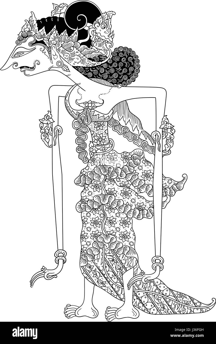 Wayang kulit jawa Black and White Stock Photos & Images - Alamy