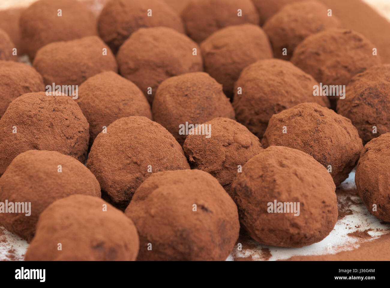 chocolate truffles closeup Stock Photo - Alamy