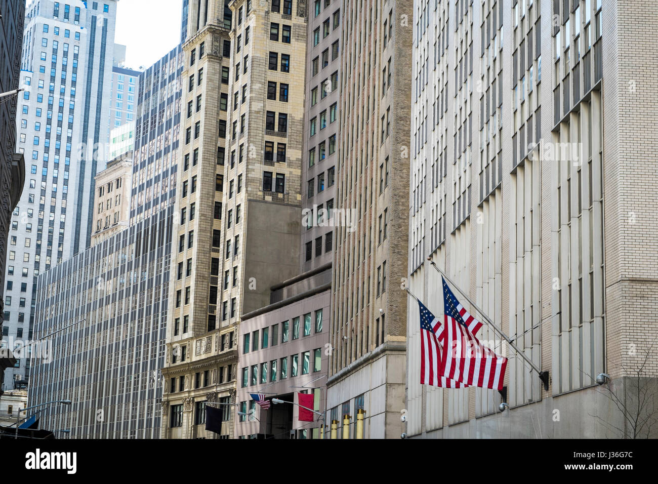 Modern office buildings in the financial district of New York City ...