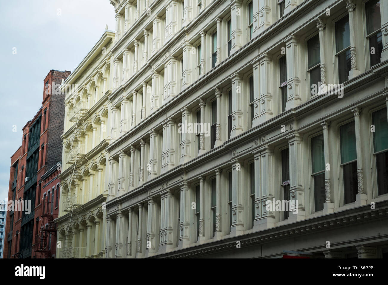 Historic cast iron buildings in New York City's Soho District Stock ...