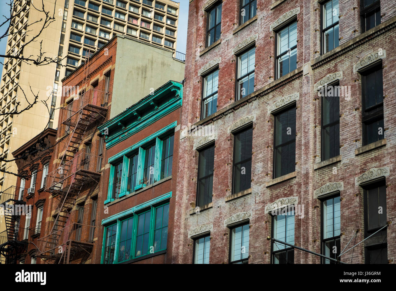 Red brick buildings in New York City's Soho District Stock Photo - Alamy