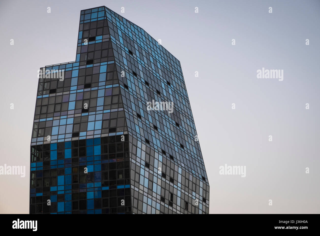 Modern office building with unique angles, New York City Stock Photo ...