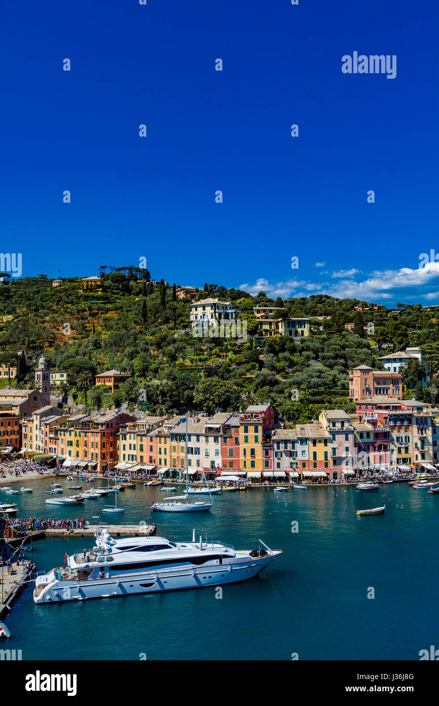 Aerial view at town Portofino in Italy Stock Photo - Alamy