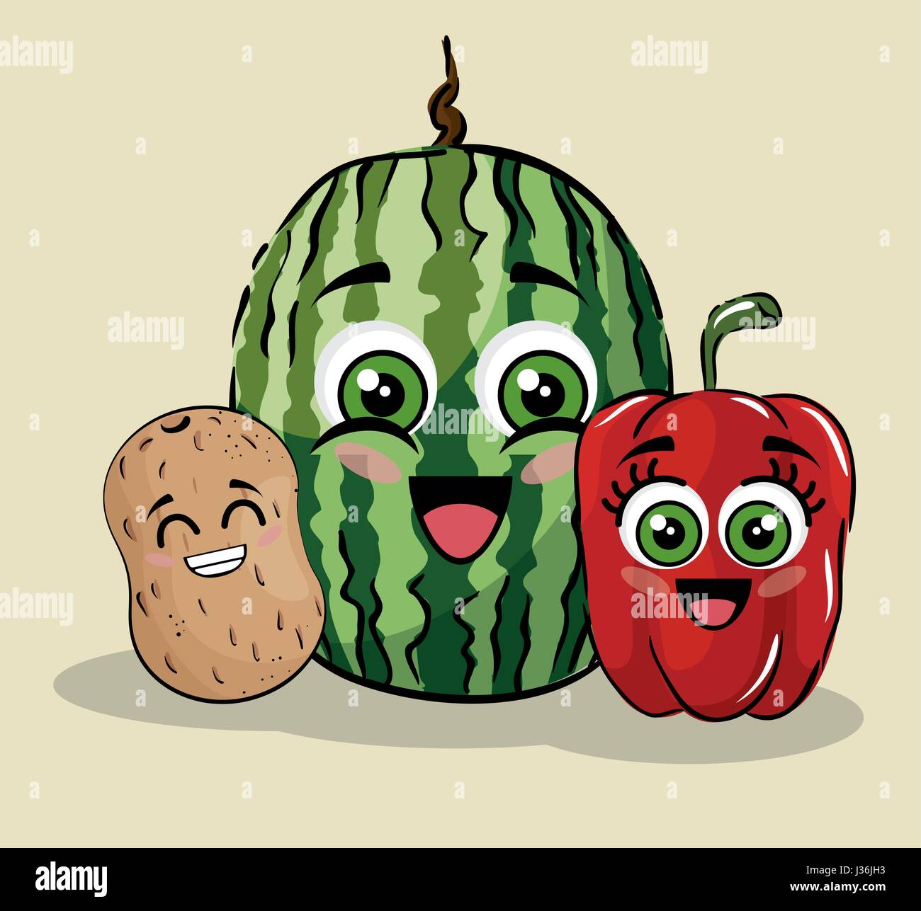 Cartoon Illustration Funny Fruits Comic Stock Photos & Cartoon ...