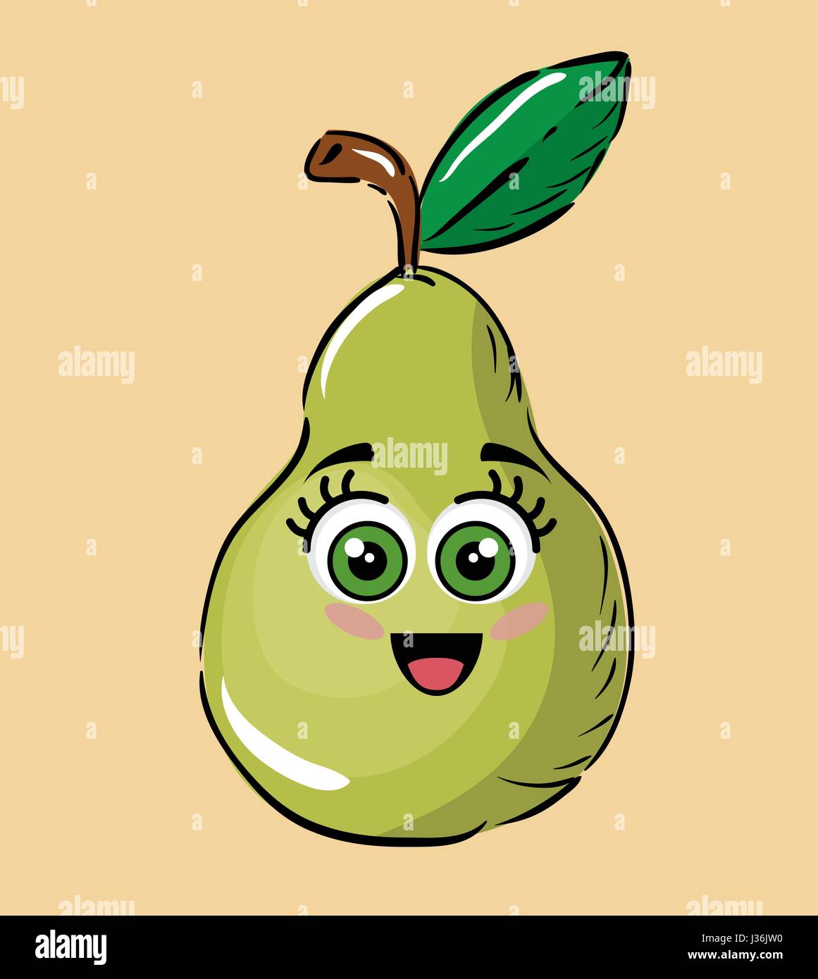 pear fruits comic characters Stock Vector Image & Art - Alamy