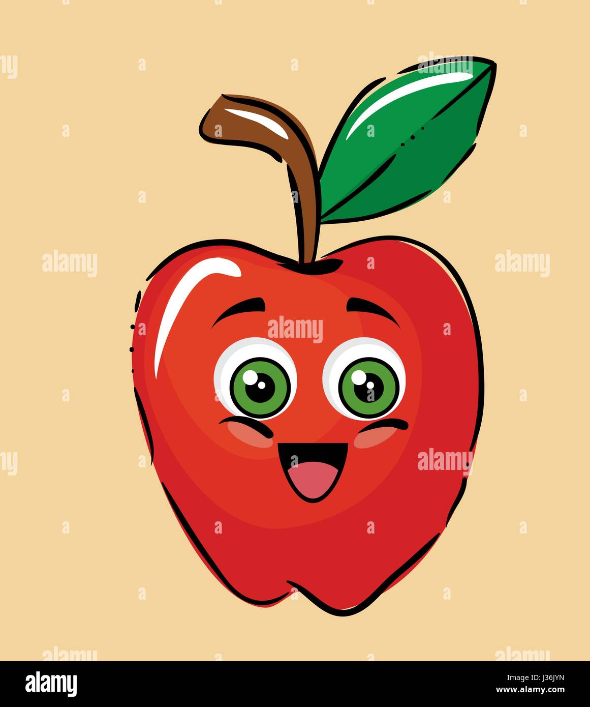 apple fruits comic characters Stock Vector Image & Art - Alamy