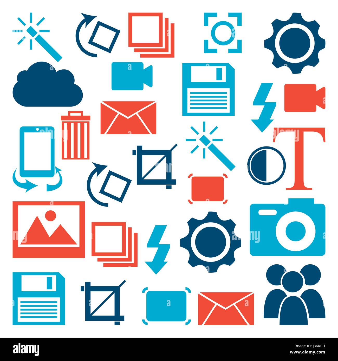 image editing settings menu icons Stock Vector Image & Art - Alamy
