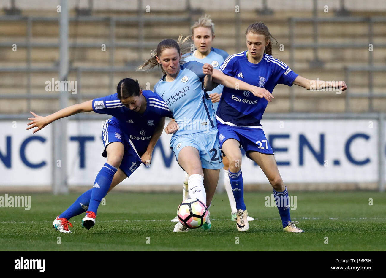 Birmingham City's Abbey-Leigh Stringer (left) and Ellie Brazil (right ...
