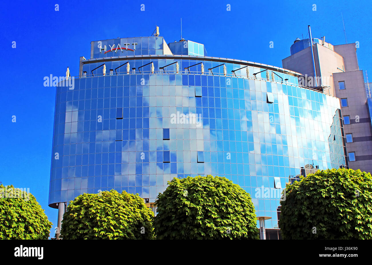KYIV, UKRAINE - MAY 01, 2017: Splendid shining Hotel Hyatt Opens 5-Star ...